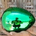 Antique Kugel 8.4" Dark Green Oval Shape Glass Hanging Christmas ...