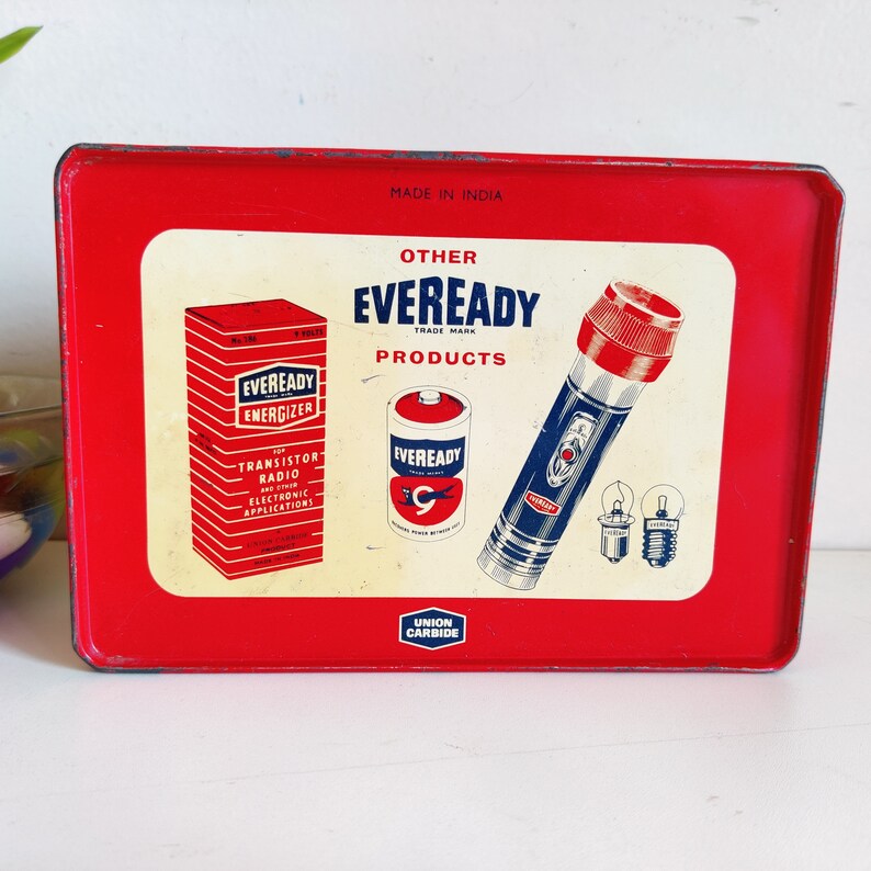 Vintage Eveready Trade Mark Mantles Advertising Tin Box |empty Tin ...
