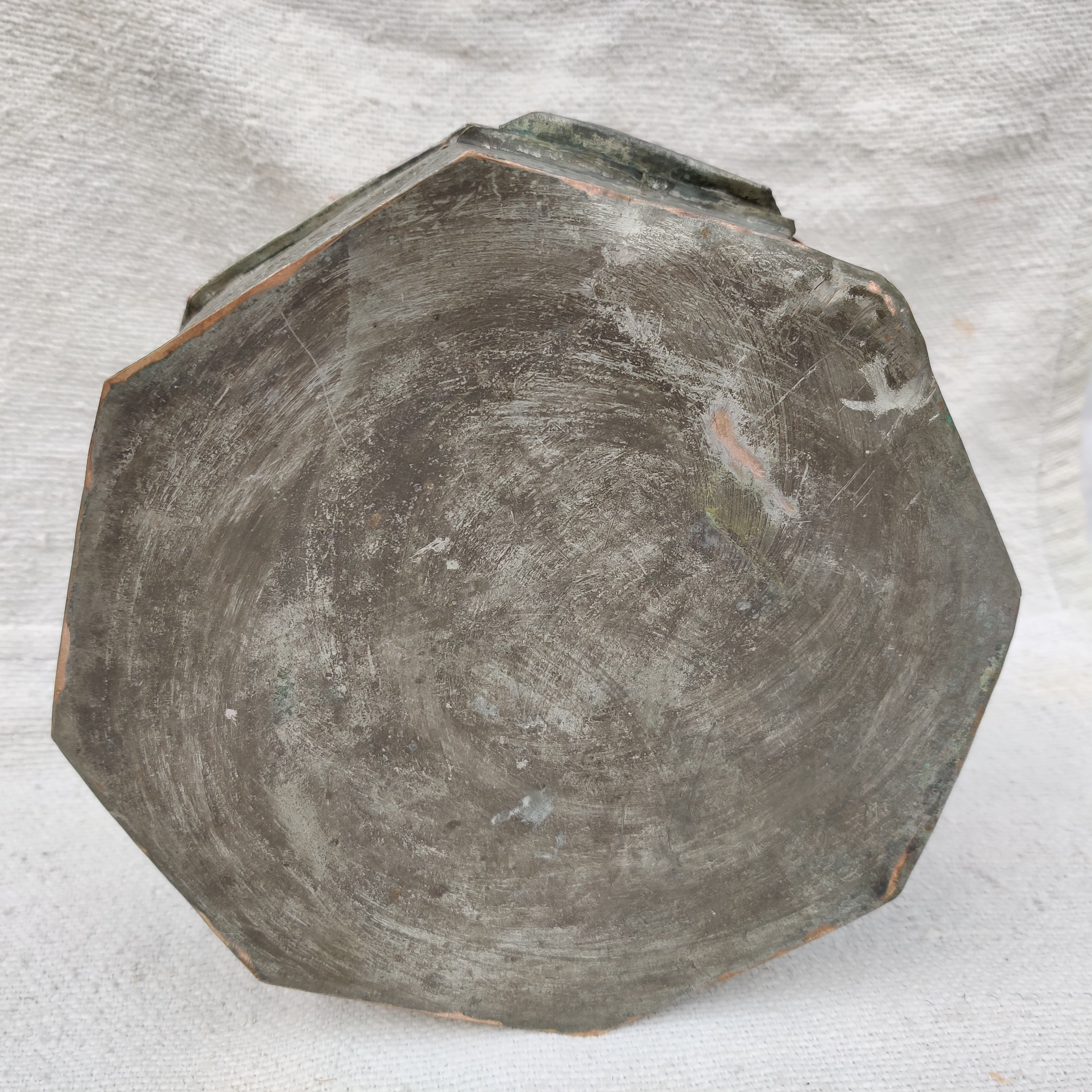 Antique Copper Octagonal Betel Nut Box | Rare Mughal Ornate Six ...