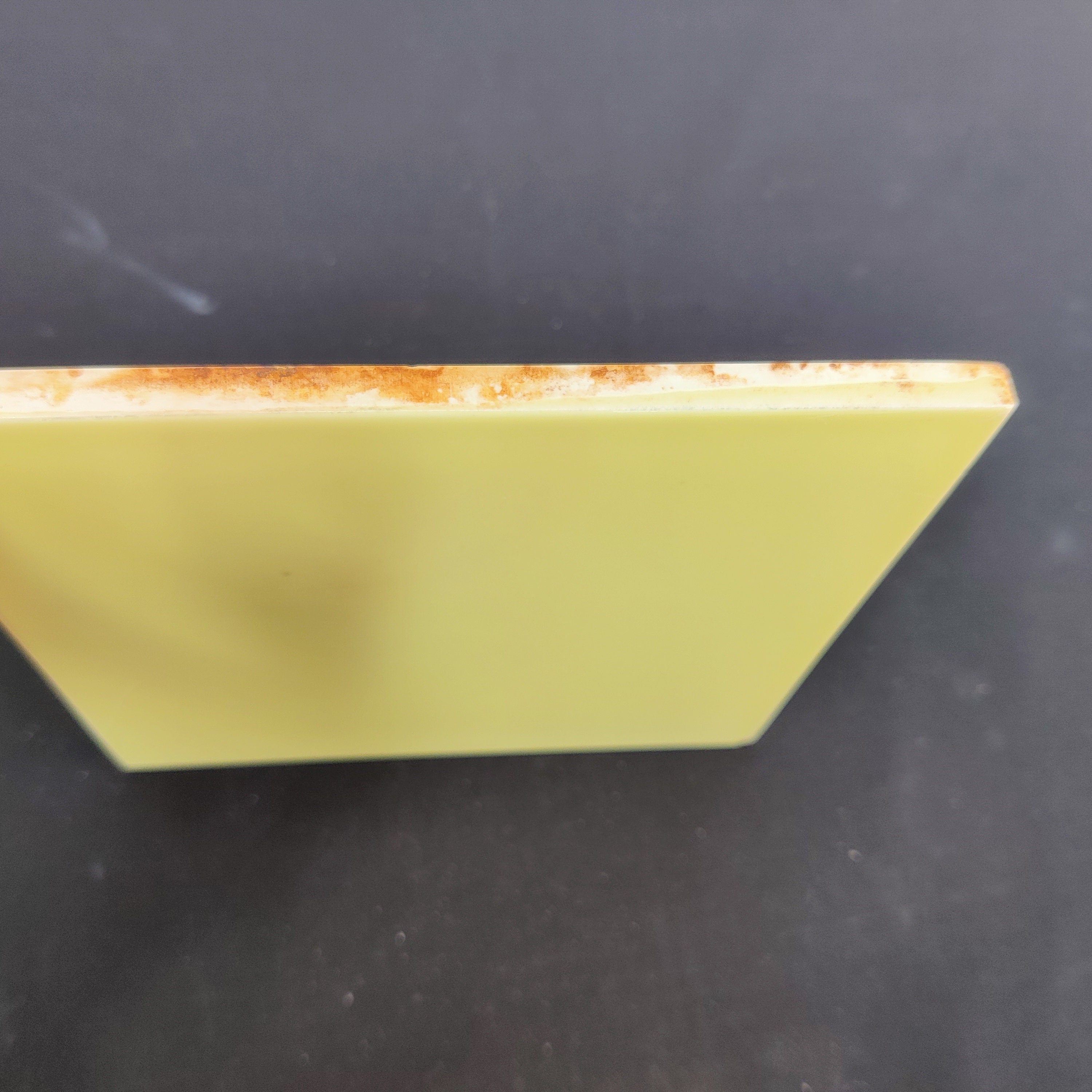 Vintage Pastel Lemon Yellow Architecture Tile Saji Trademark Japan ...