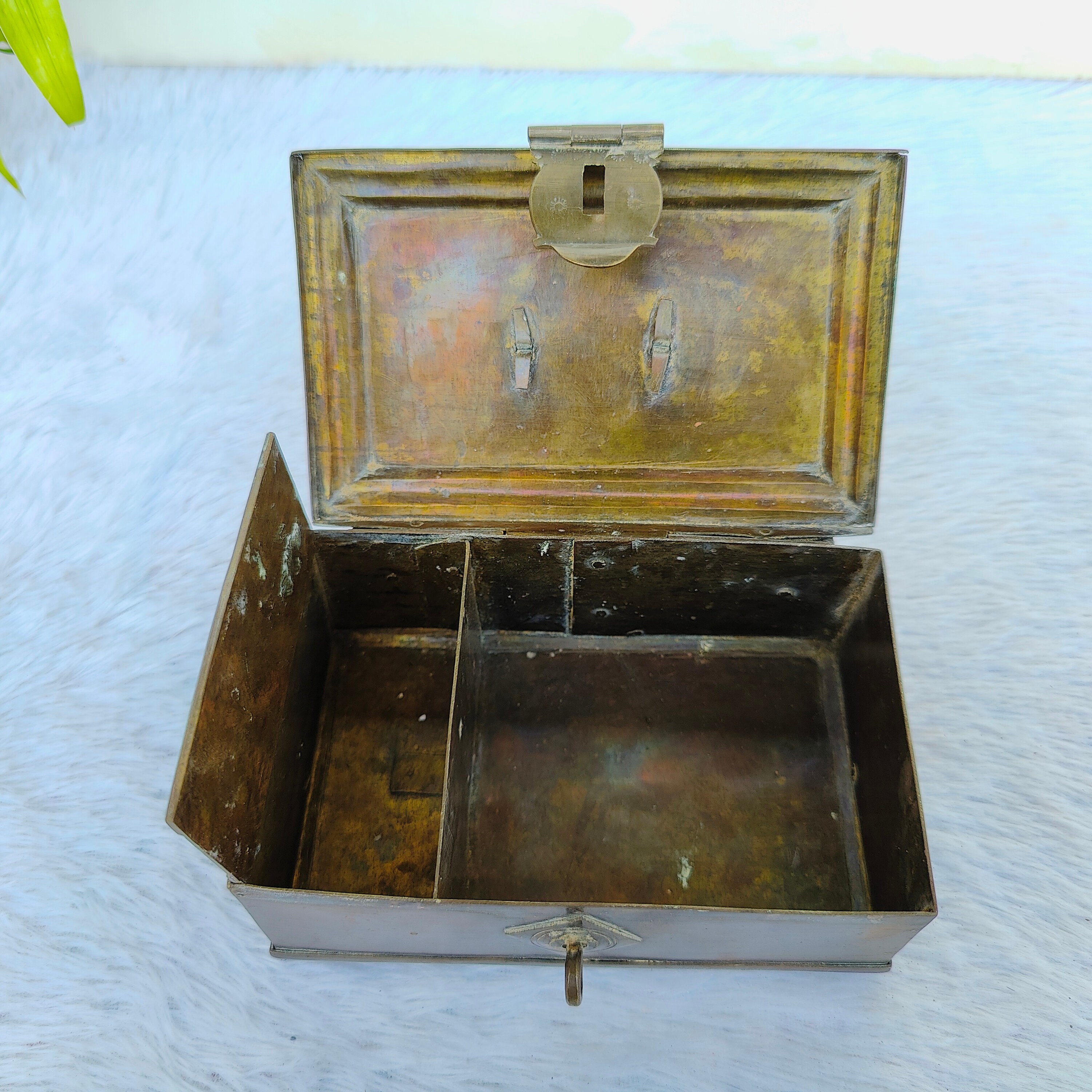 Antique Brass Betel Nut Box With Latch and Handle Dual - Etsy