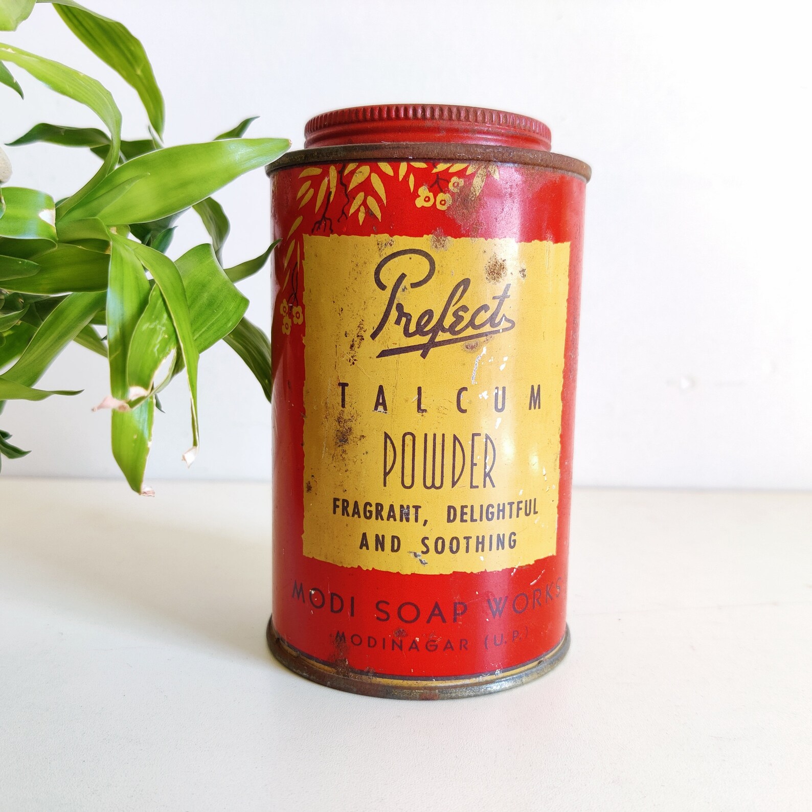 Vintage Perfect Talcum Powder Advertising Tin Box With Original Powder ...