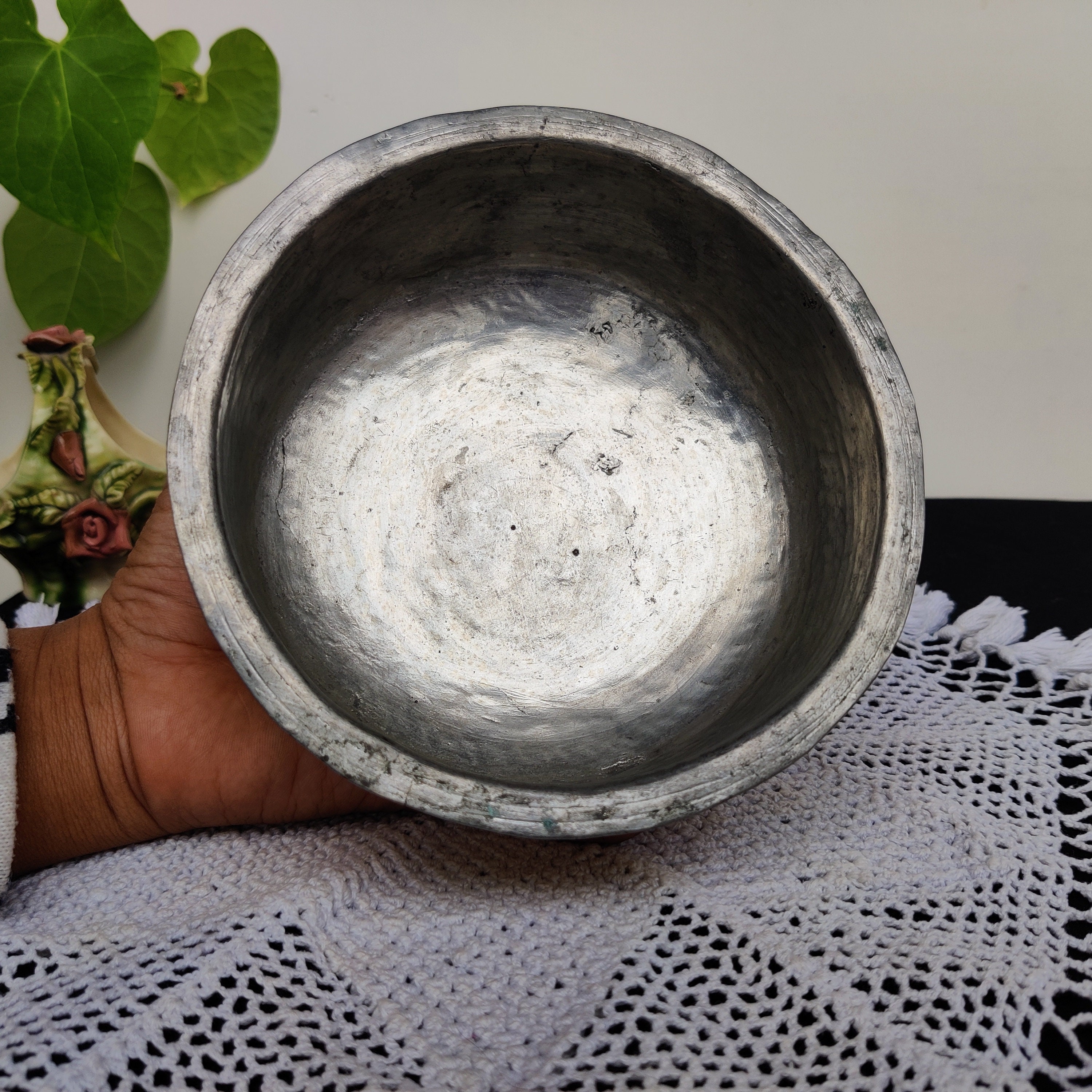 Antique Rare Solid Uniquely Hand Hammered Cooking Pot Antique ...