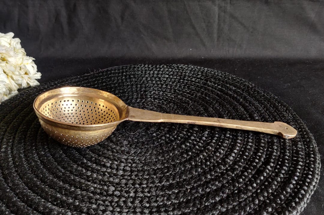 Antique Brass Strainer | Vintage Brass Tea Strainer | Indian Antique ...