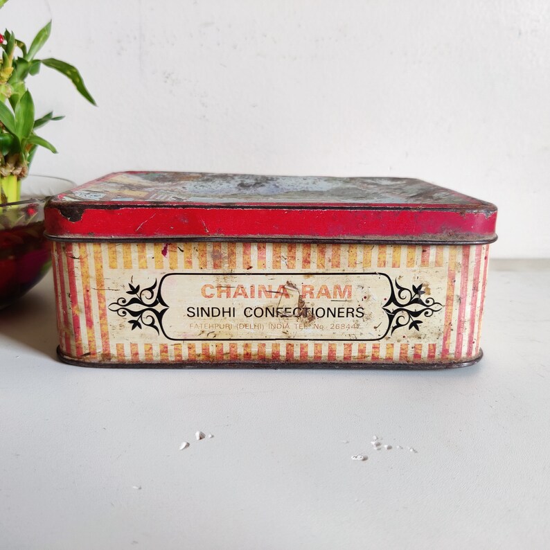 Vintage Chaina Ram Sindhi Confectionery Advertising Tin Box | Empty Tin ...