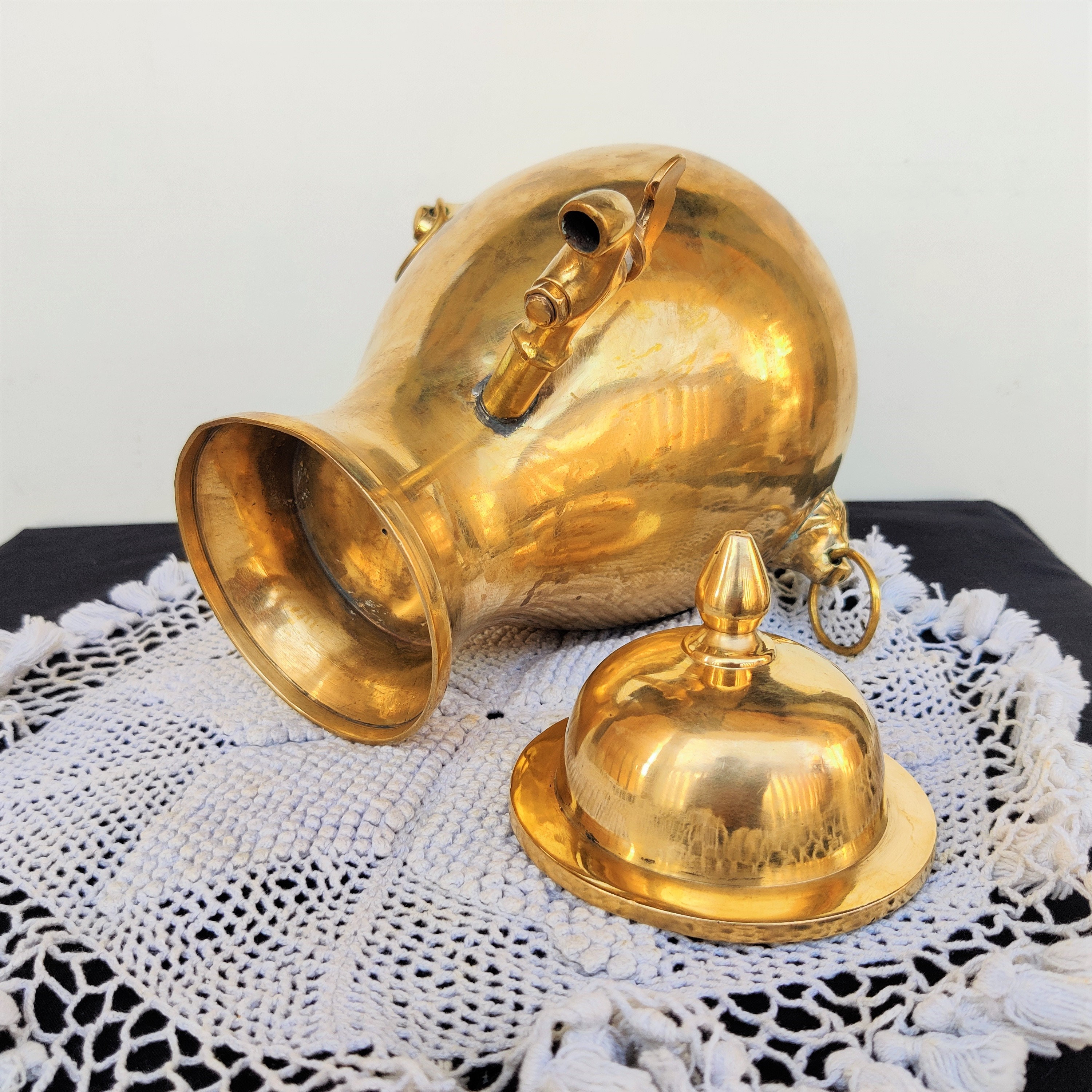 Antique Brass Water Dispenser Container With Lion Head Handles - Etsy