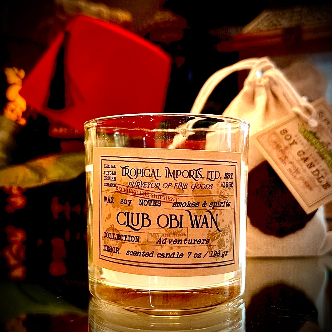 CLUB OBI WAN | Indiana Jones Candle | Disney Candles | Adventureland ...