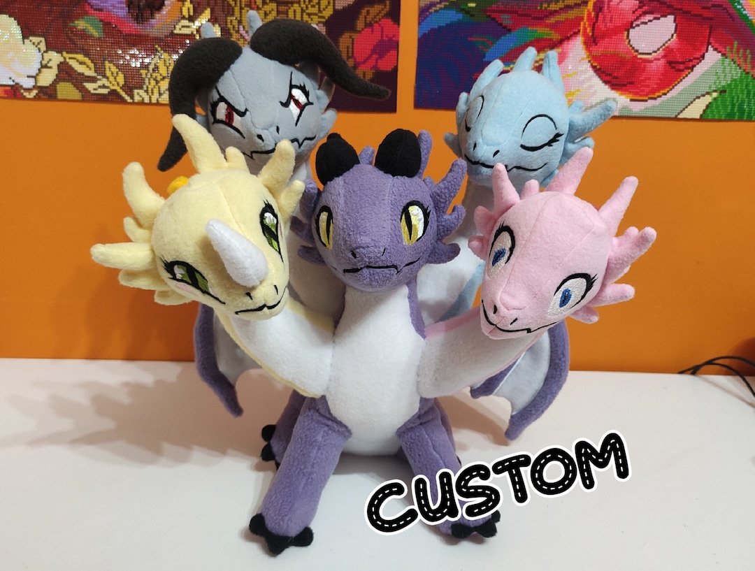 Custom Hydra Serpentine Dragon Handmade Plushie Stuffed Toy ...