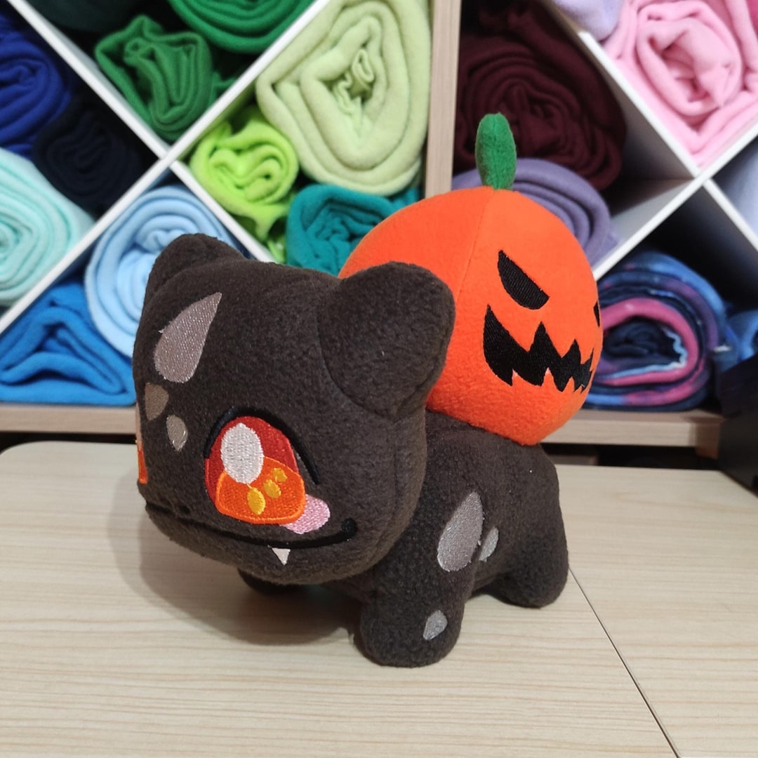 Handmade Bulbasaur Dinosaur Pocket Monster Pumpkin Stuffed Toy Plushie ...