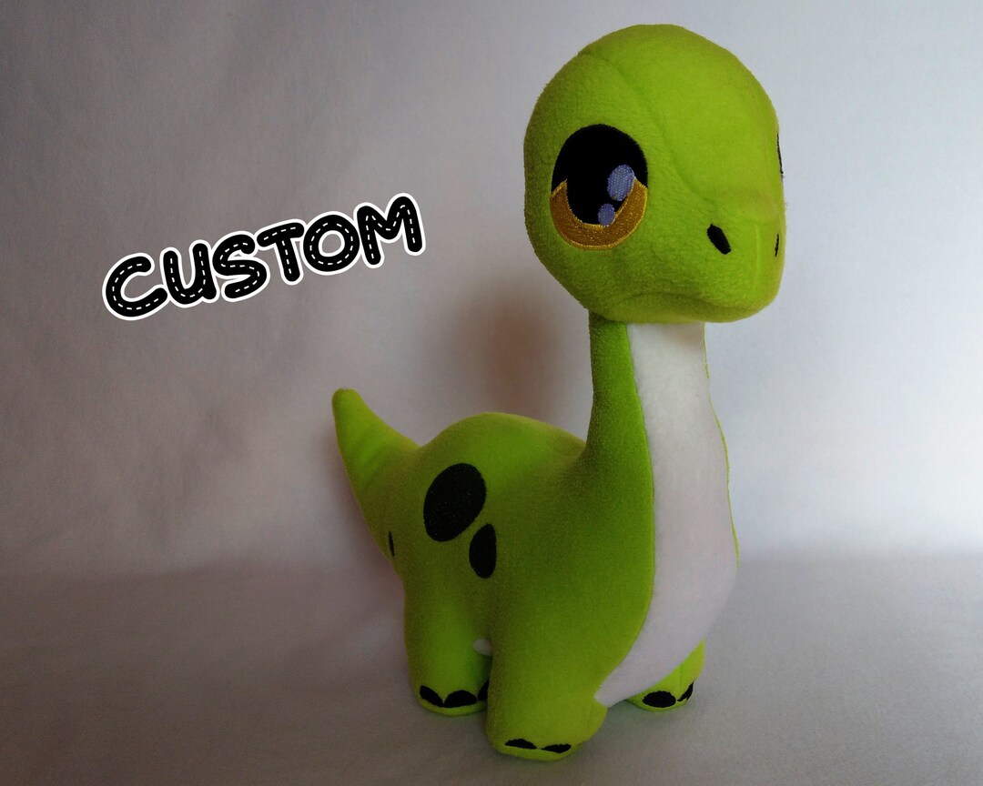 Handmade Custom Brontosaurus Plushie: Personalized Fleece Stuffed Toy ...