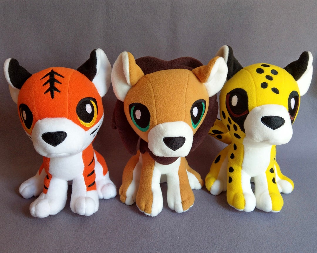 Handmade Wildcat Plushie Stuffed Toy Made to Order Three Styles Lion ...
