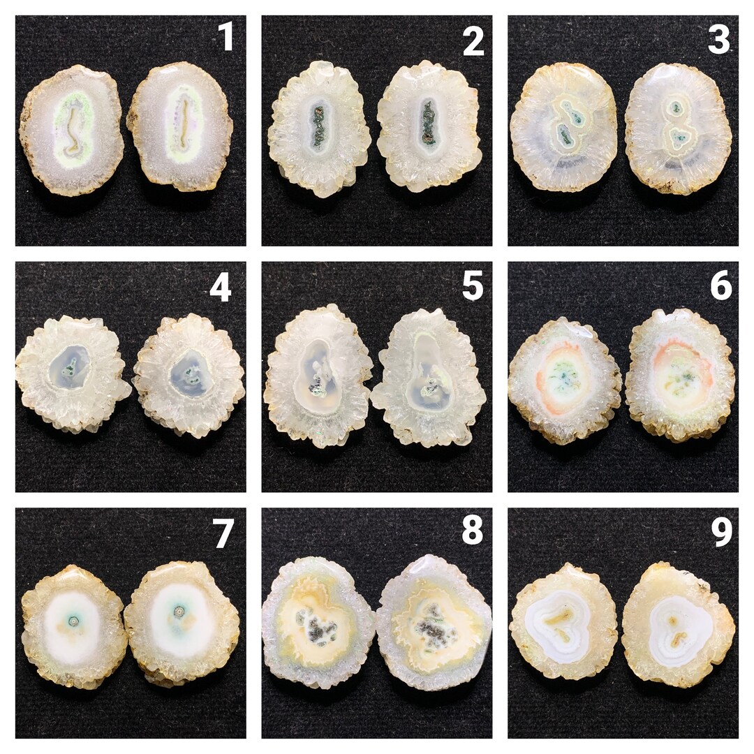 Natural Solar Quartz Stalactites Pair Slice Loose Gemstone - Etsy