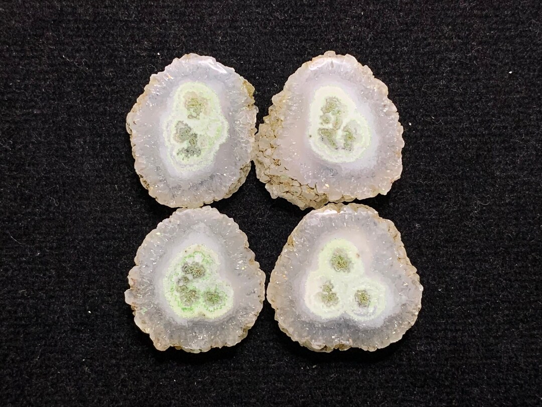 4 Pieces Natural Solar Quartz Stalactites Slice Loose Gemstone ...