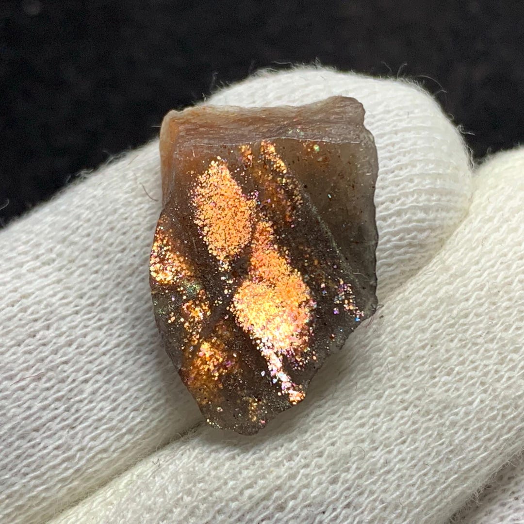 Natural Rainbow PURPLE HAZE SUNSTONE Raw Slice Loose Gemstone From ...