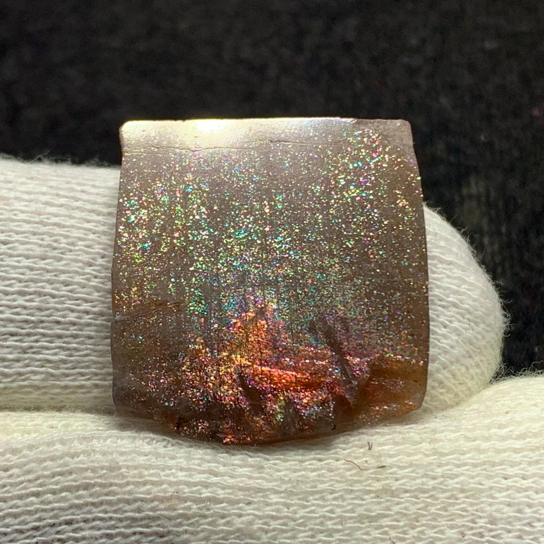 Natural Rainbow PURPLE HAZE SUNSTONE Raw Slice Loose Gemstone From ...