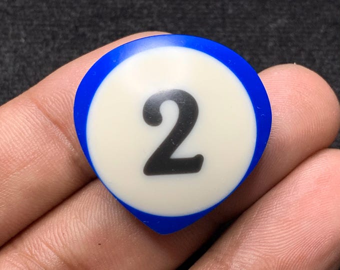 Billiards Pool Ball Number 2 Blue 29x10mm Heart Cabochon Loose Gemstone ...