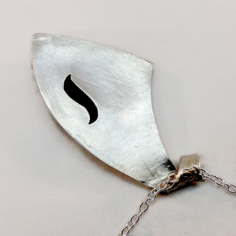 Silver Pendant, Silver Necklace, Abstract Statement Jewelry, Metal Clay ...