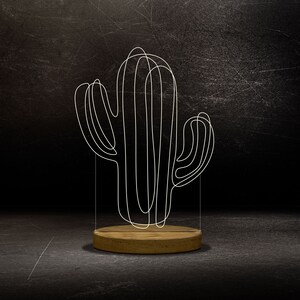Cactus Pedro | Led Lamp | Decoration | Desk Lamp | Mini Neon | Night ...