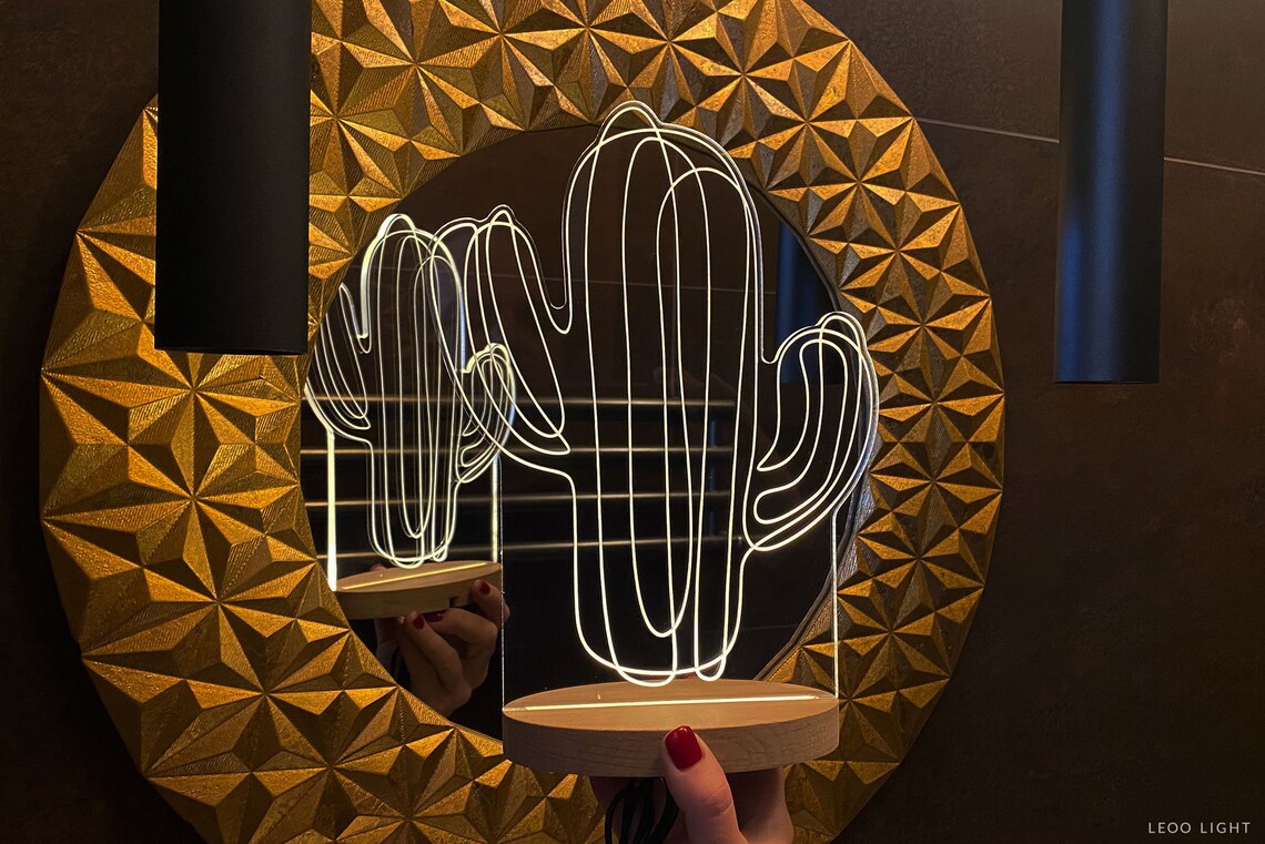 Cactus Pedro Led Lamp Decoration Desk Lamp Mini Neon - Etsy