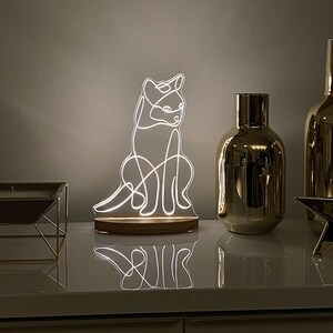 Cat Mini Neon | Personalised Led Lamp | Decoration | Desk Lamp | USB ...