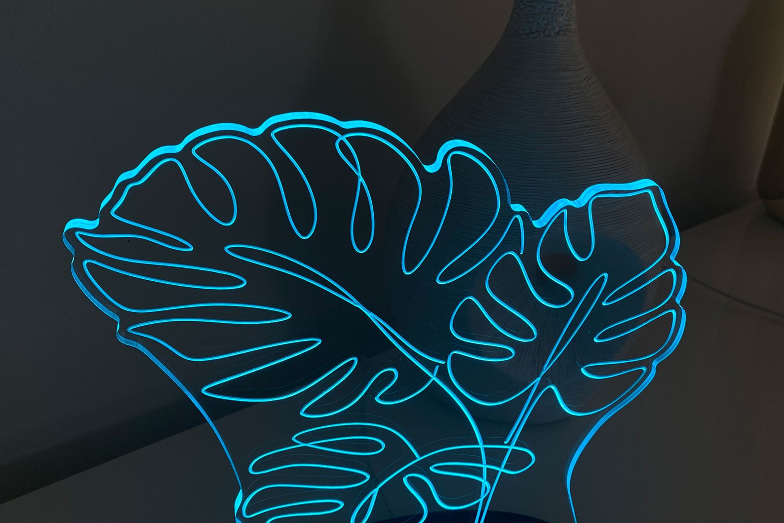 Monstera Led Lamp Decoration Desk Lamp Mini Neon | Etsy