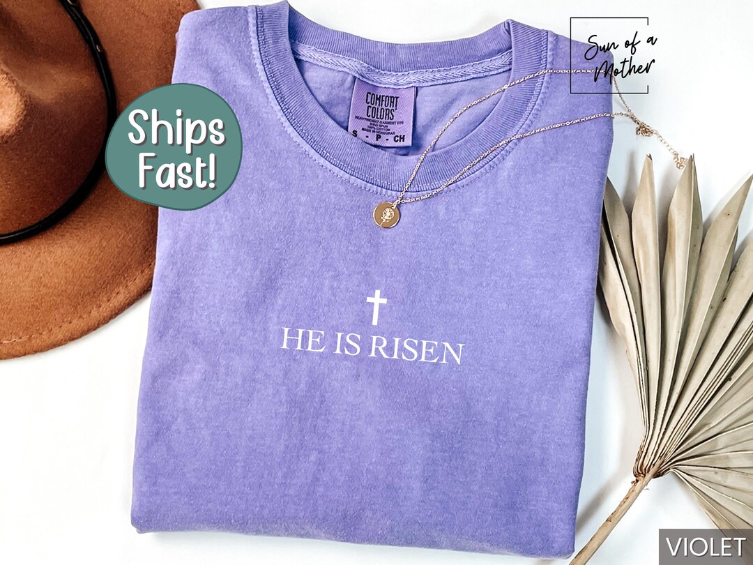 Easter Christian Shirt He is Risen Shirt Easter Jesus Tshirt Religious ...