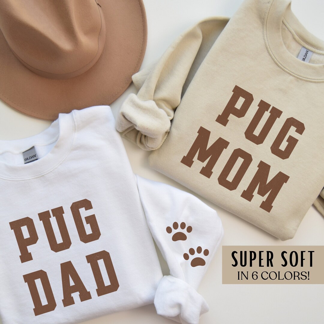 Pug Mom Sweatshirt Cute Pug Mama Sweatshirt Pug Sweatshirt Gift for Pug ...