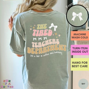 The Tired Teachers Department Preschool Teacher Shirt Prek Teacher ...