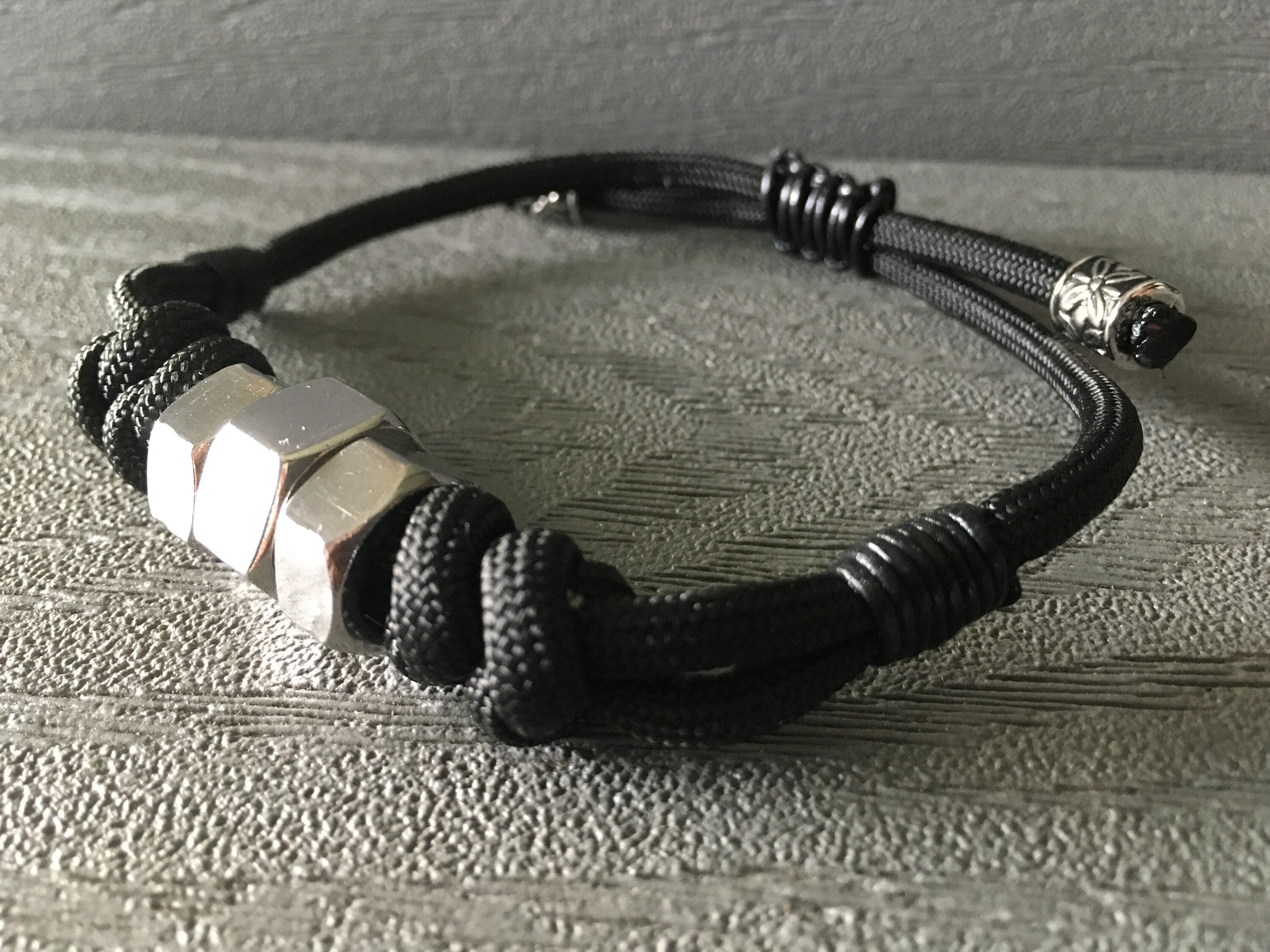 Paracord Hex Nut Slider Knot Men's Bracelet - Etsy