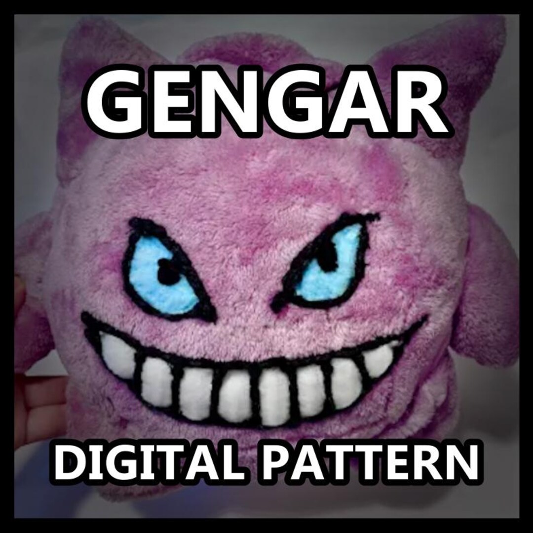 Pokemon Gengar-inspired Stuffed Plushie Toy Pattern - Etsy