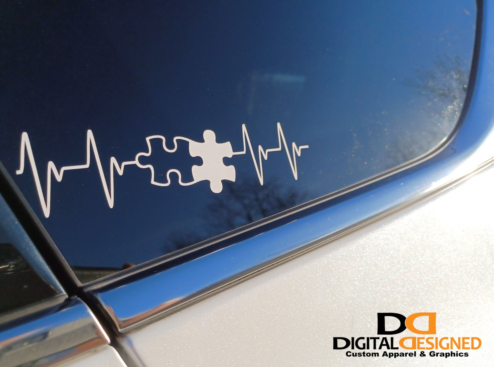Autism Heartbeat Decal - Etsy