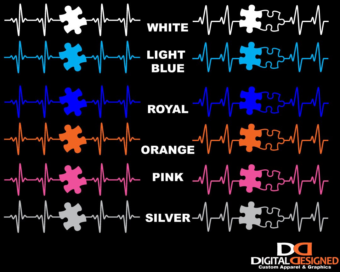 Autism Heartbeat Decal - Etsy