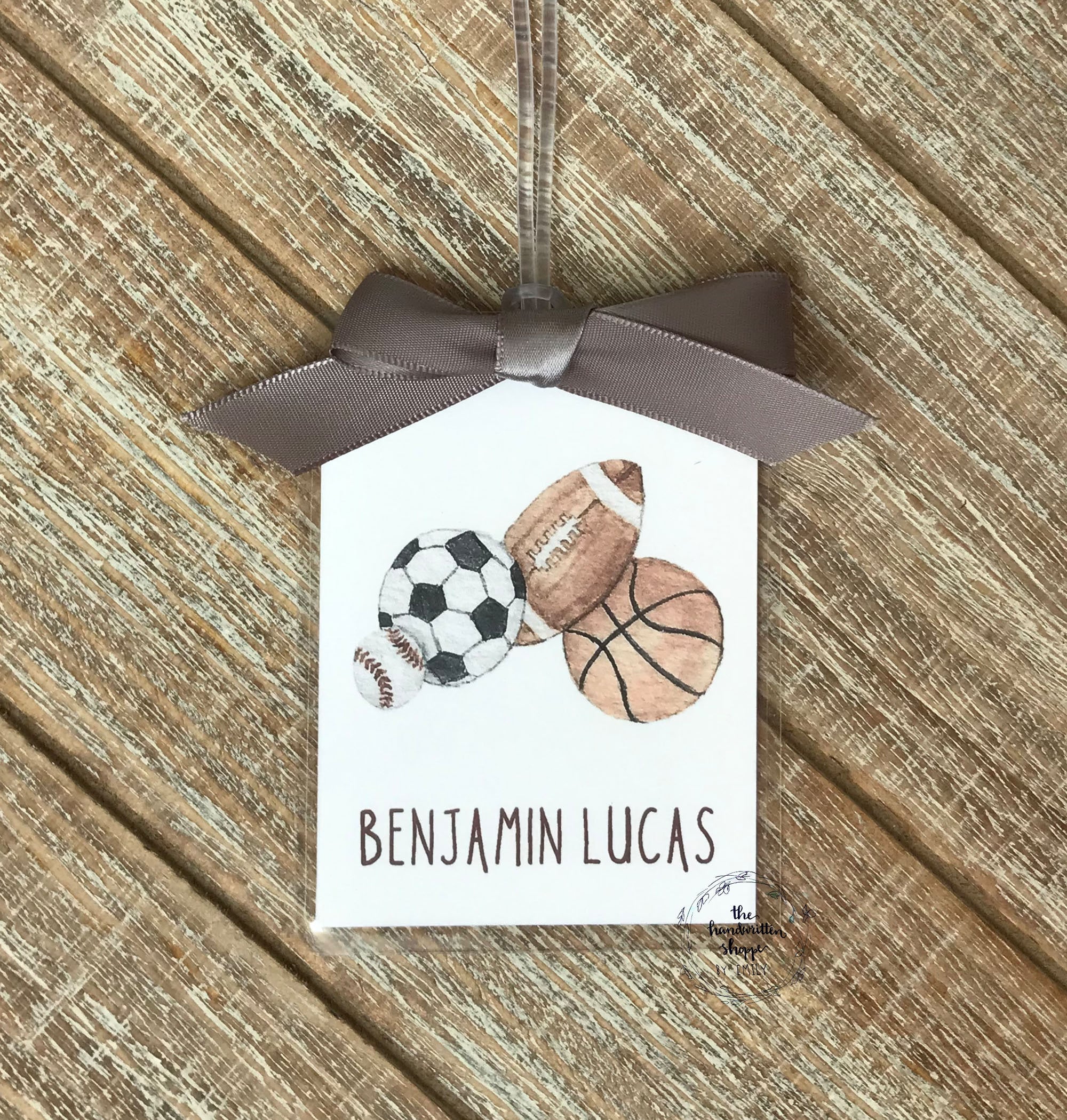 Personalized SPORTS Name Tag - Diaper Bag Tag - Backpack Tag - Name Tag ...