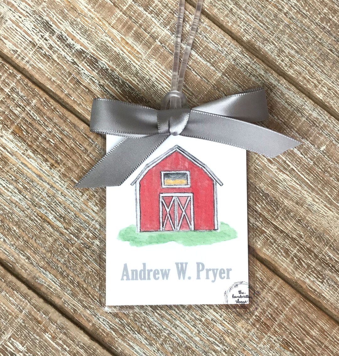 Personalized BARN Name Tag - Diaper Bag Tag - Backpack Tag - Name Tag ...
