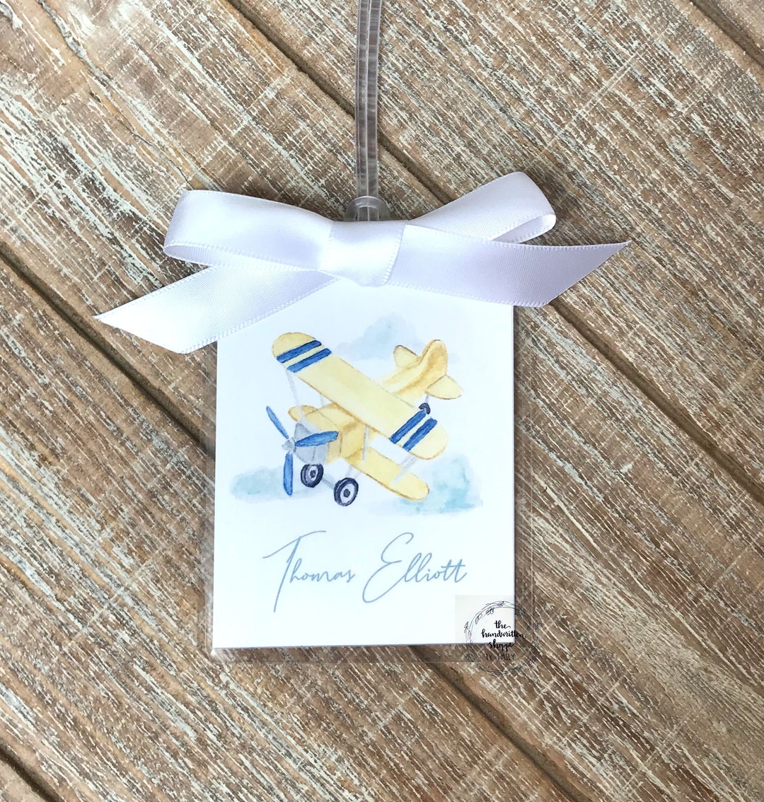 Personalized AIRPLANE Name Tag Diaper Bag Tag Backpack Tag Name Tag ...