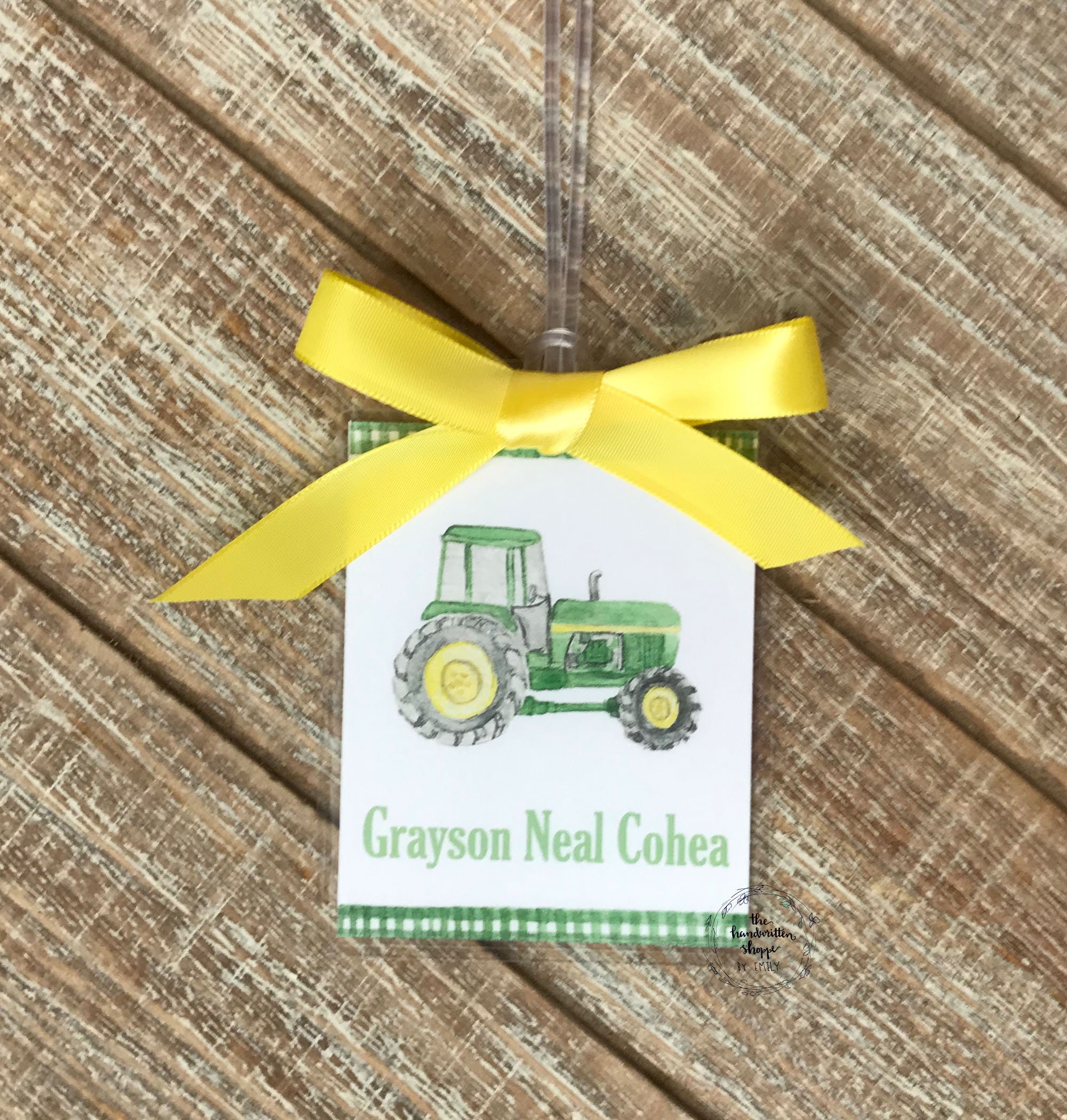 Personalized TRACTOR Name Tag Diaper Bag Tag Backpack Tag - Etsy