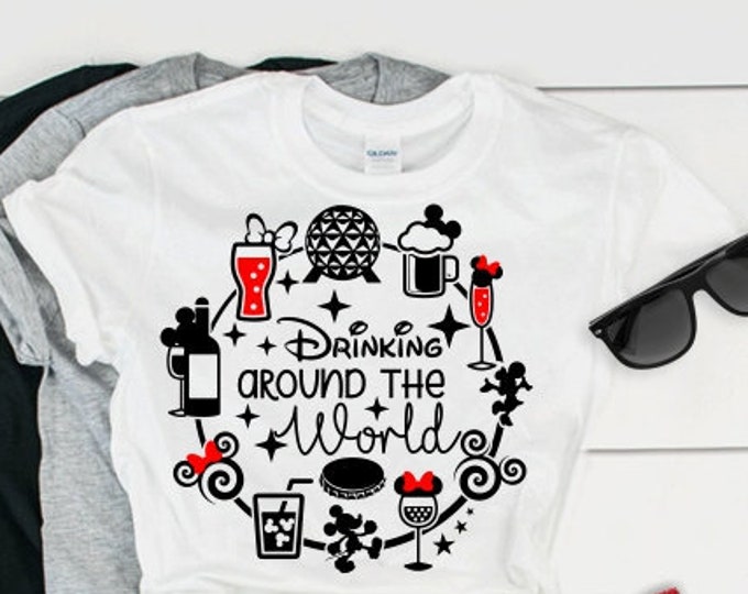 Drinking Around the World, Epcot SVG, Disney Svg, Wine Svg, SVG, PNG ...