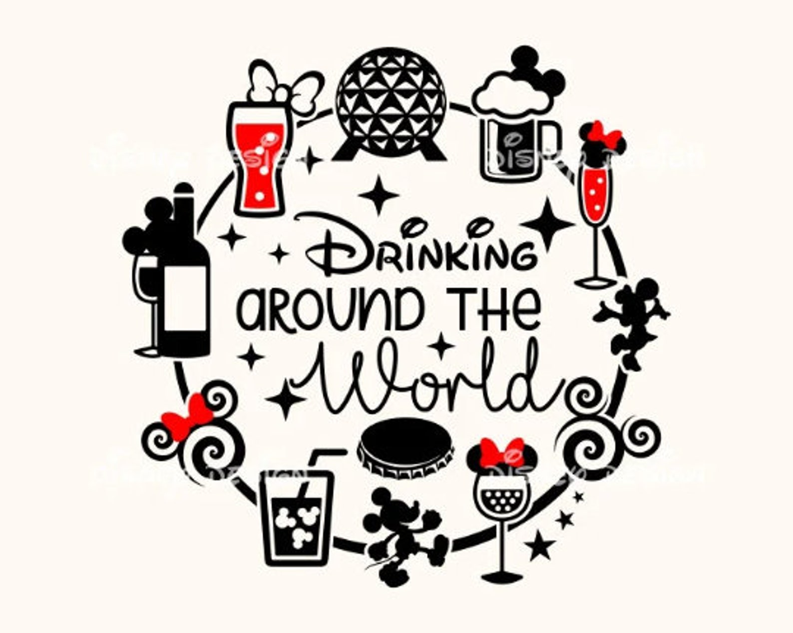 Drinking Around the World, Epcot SVG, Vacation Svg,travel Svg, Wine Svg ...