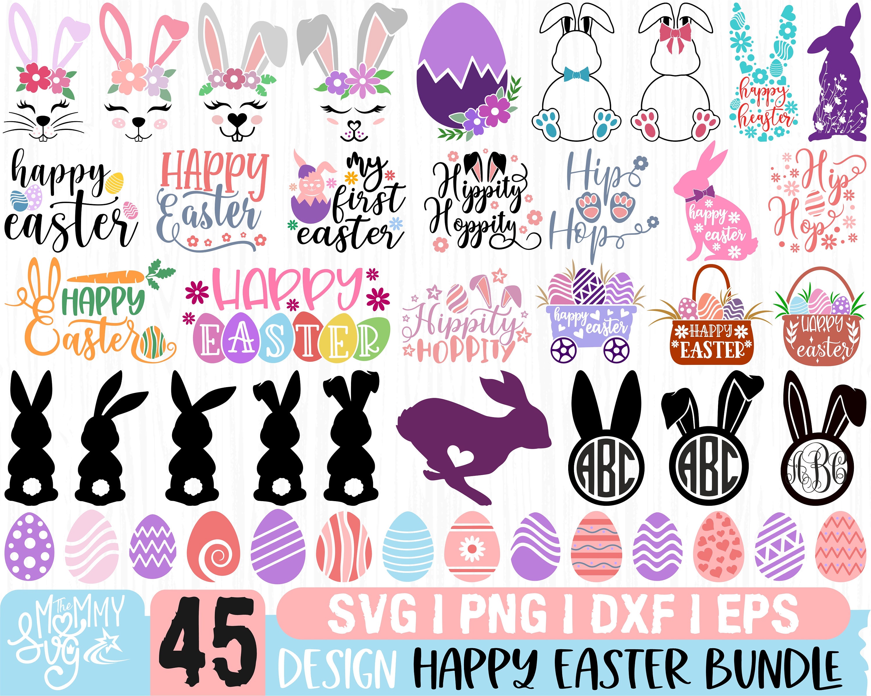 Happy Easter Svg Bunny ears Svg Kids Easter Shirt Easter gift idea ...