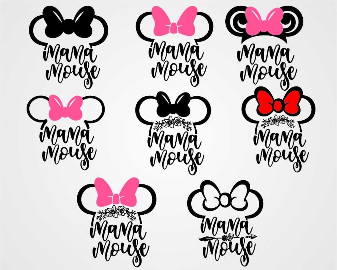 Mama Mouse Svg, Mini Mouse SVG Instant Download, Couple Mouse Head Svg ...