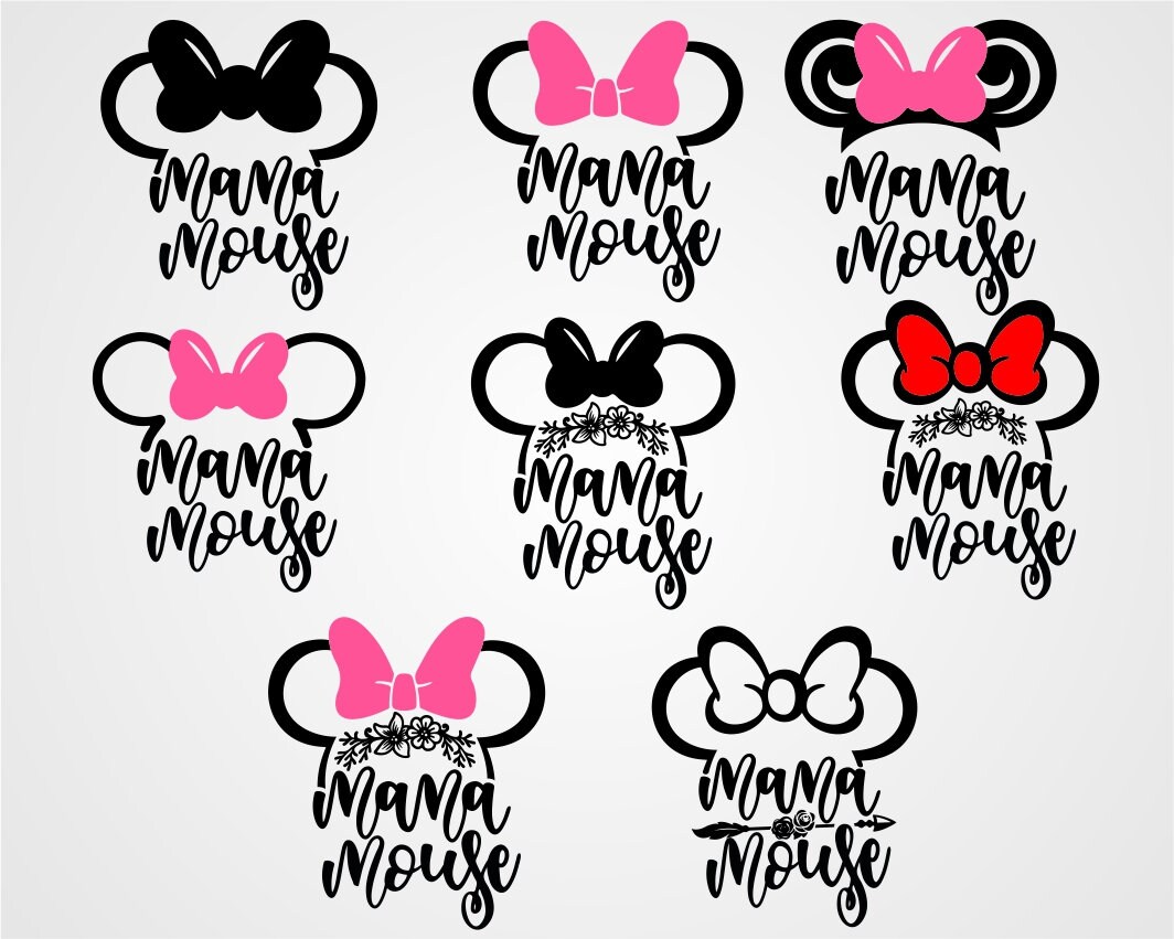 Mama Mouse Svg, Mini Mouse SVG Instant Download, Couple Mouse Head Svg ...