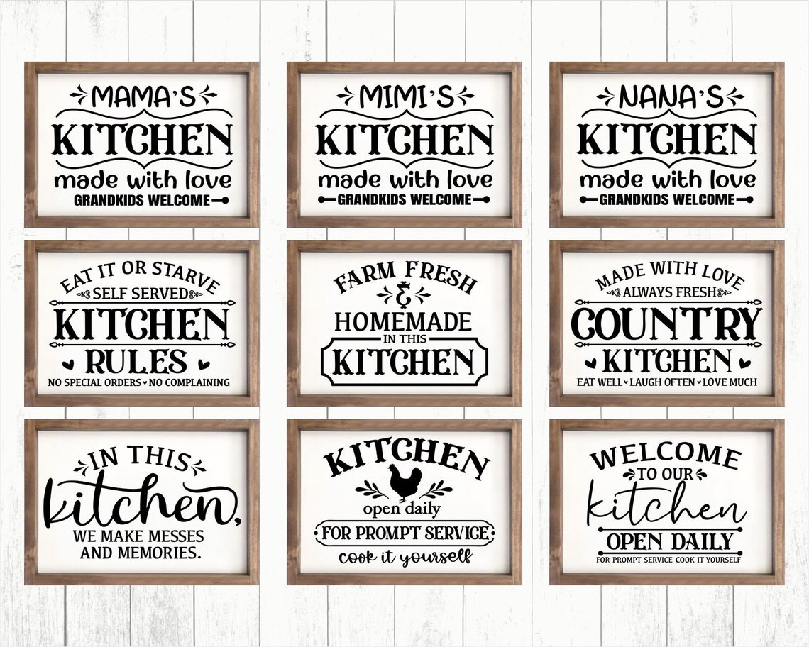 Farmhouse Kitchen Svg Bundle Farmhouse Sign Svg Kitchen Svg - Etsy