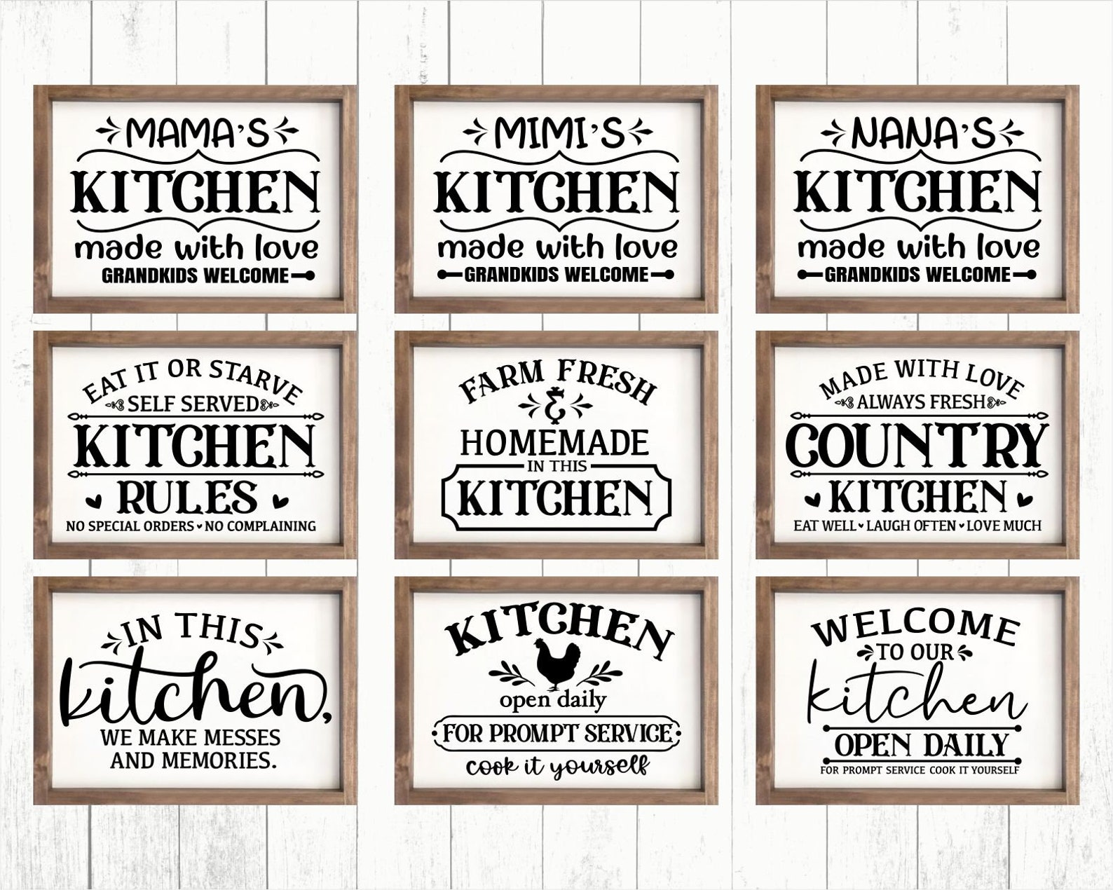 Farmhouse Kitchen Svg Bundle, Farmhouse Sign Svg, Kitchen Svg, Family ...