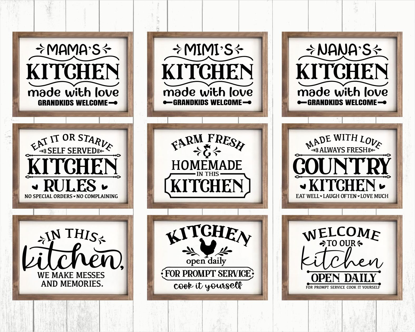 Farmhouse Kitchen Svg Bundle Farmhouse Sign Svg Kitchen Svg - Etsy