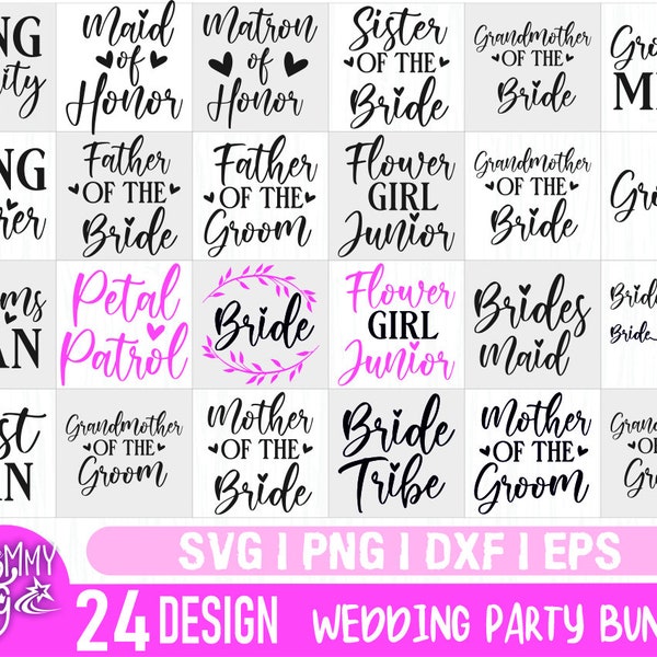 Wedding Party Svg - Etsy