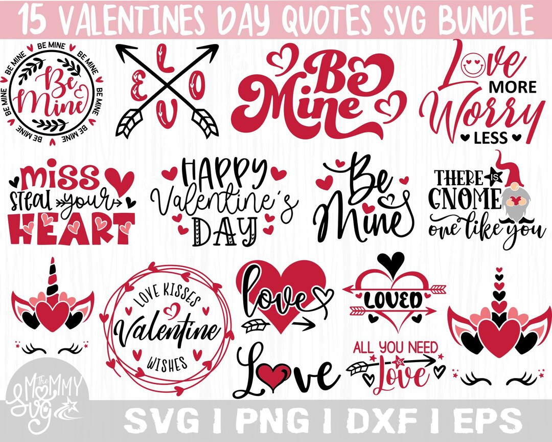 Valentines Svg Bundle, Valentines Day Svg, Happy Valentine Svg, Love ...