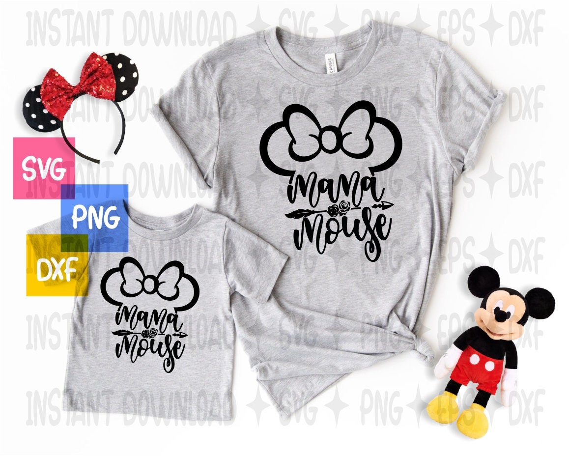 Mama Mouse Svg, Mini Mouse SVG Instant Download, Couple Mouse Head Svg ...