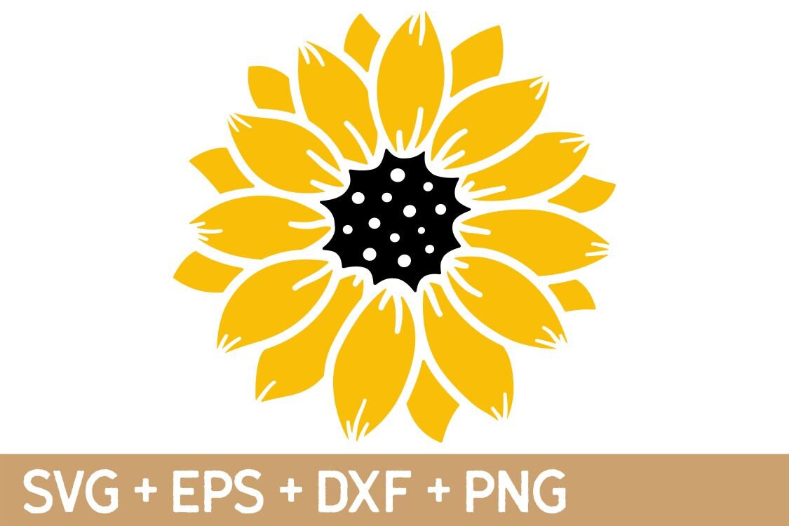 Sunflower SVG Yellow Sunflower Svg Flower Svg Summer Vibe - Etsy