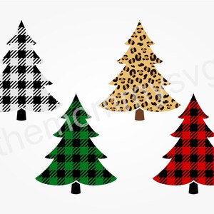 Buffalo Plaid Cheetah Tree Svg,christmas Tree Svg,merry Christmas Svg ...