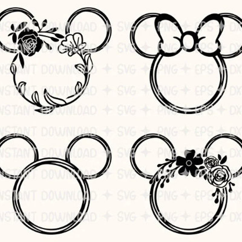 Mouse Ears Svg - Etsy